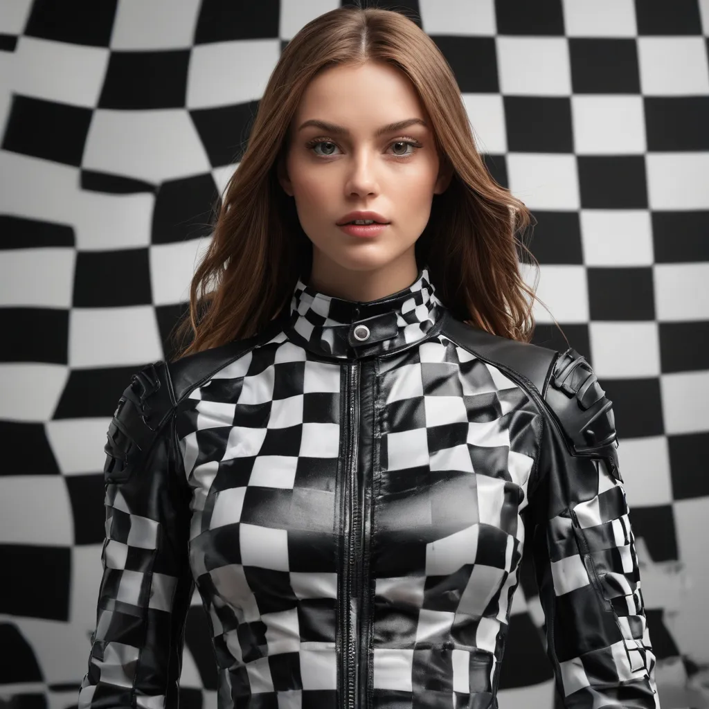 Unveiling the Intriguing Charm of Black and White Checkered Attire in Extreme Sports Fashion