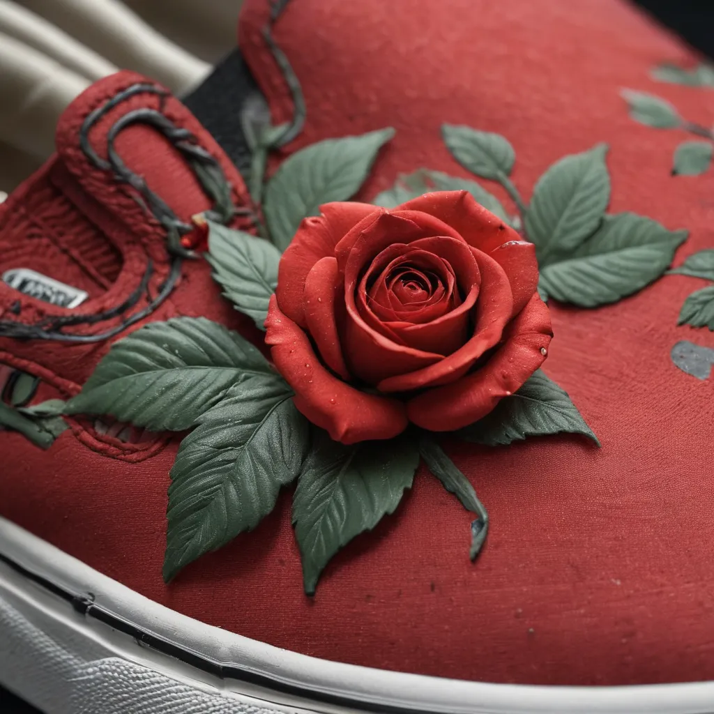 Unveiling the Intriguing Charm of Red Rose Slip-On Vans: A Detailed ...